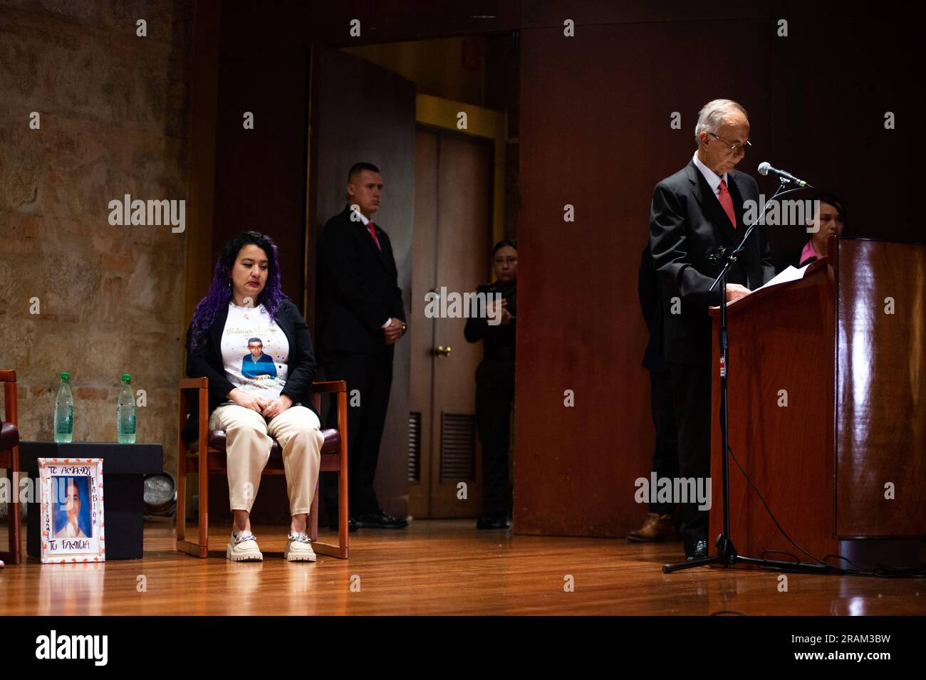 Bogota, Colombia. 04th July, 2023. Diana Vargas, sister of Alix Fabian ...