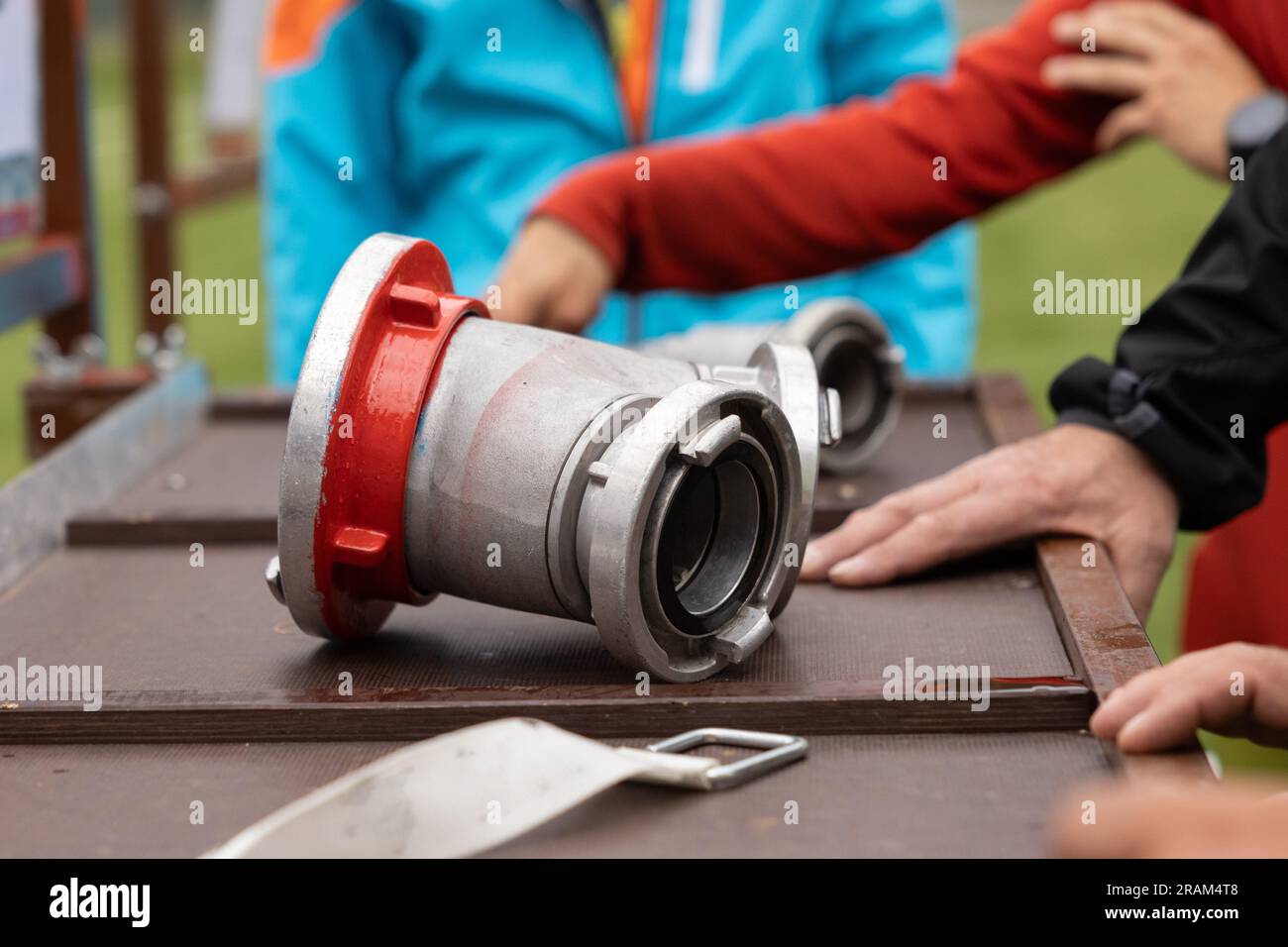 Fire metal pipe for connection with hose when extinguishing fire ...