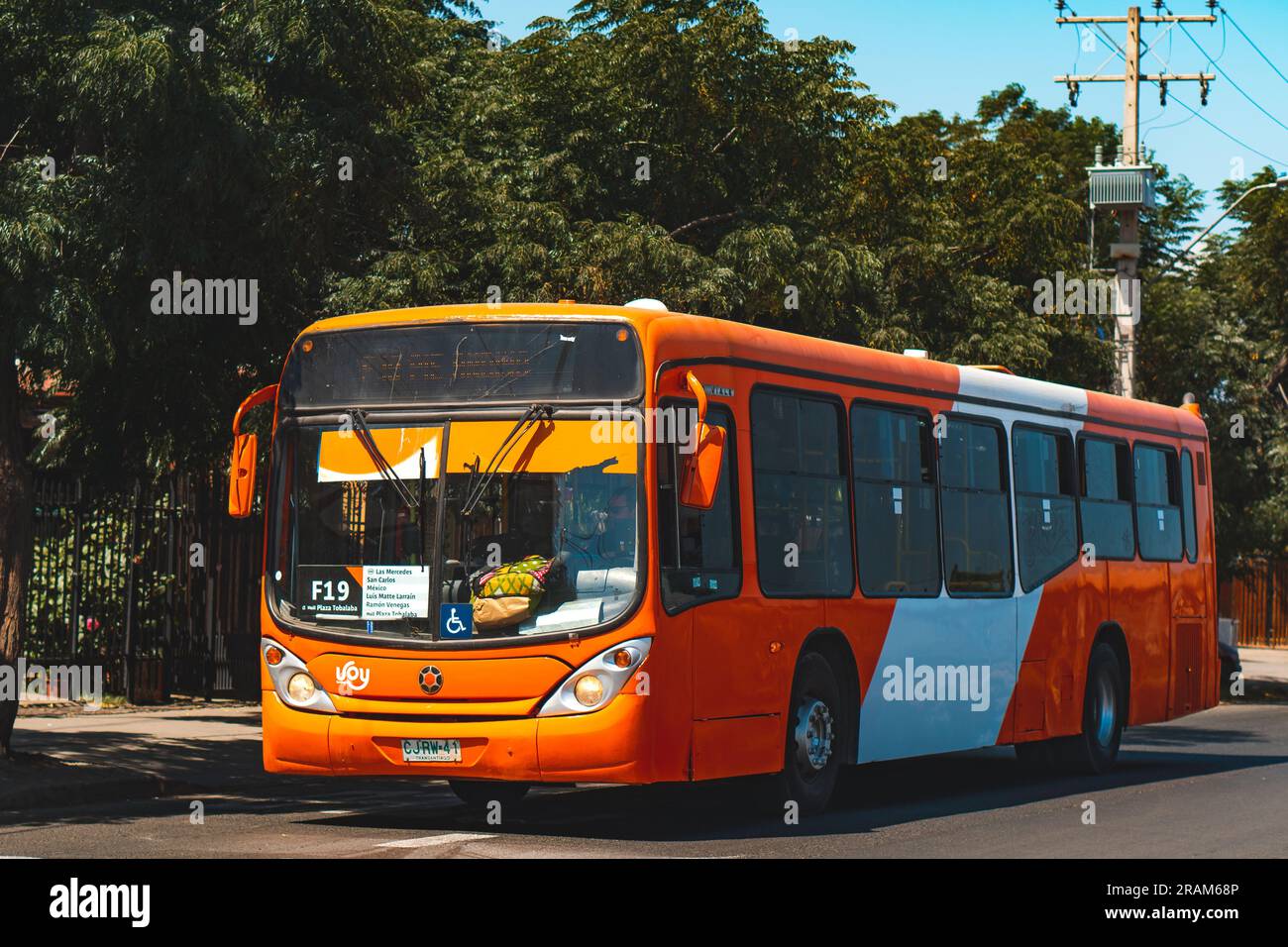Santiago, Chile - March 06 2023: A public transport Transantiago, or ...
