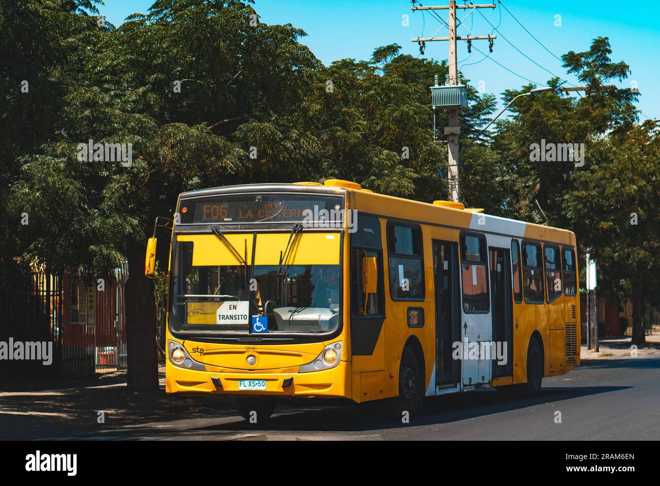Santiago, Chile - March 06 2023: A public transport Transantiago, or ...