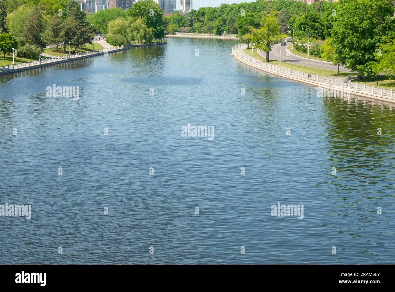 Wide View of Rideau Canal Looking North from the Flora Foot Bridge ...