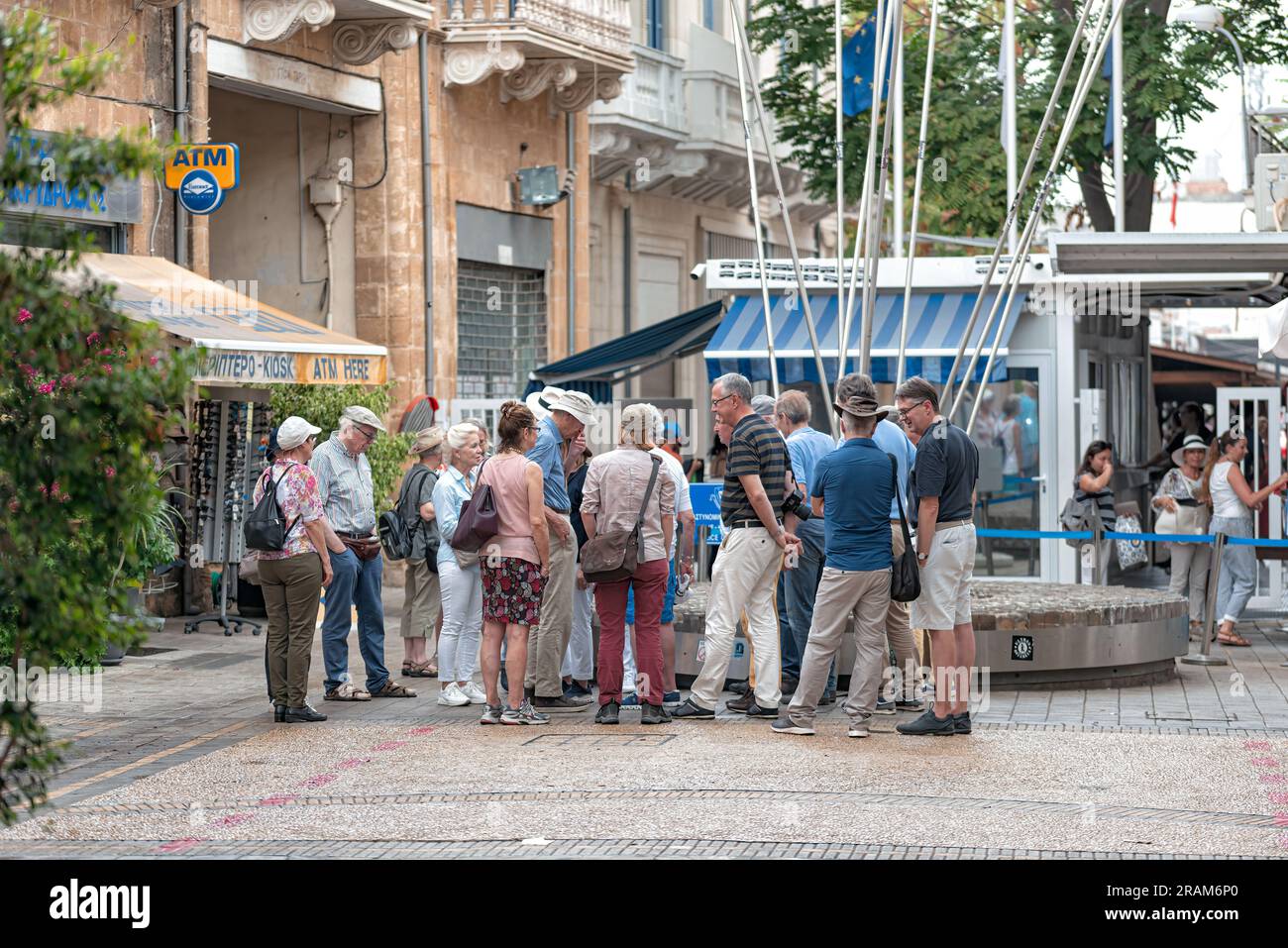 Nicosia, Cyprus - October 24, 2022: Group of tourists at Ledra Street ...