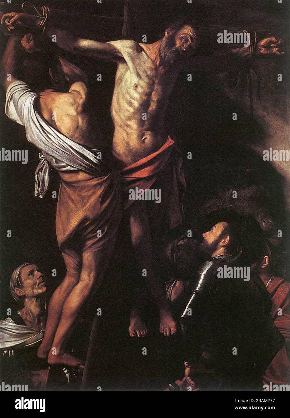 Crucifixion of Saint Andrew 1607 by Caravaggio Stock Photo - Alamy