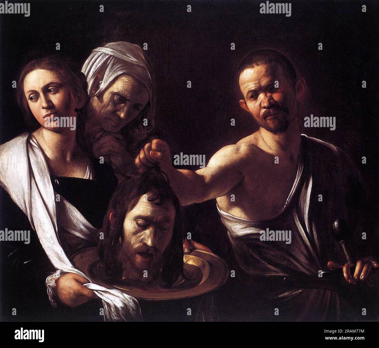 Salome with the Head of John the Baptist 1607 by Caravaggio Stock Photo ...