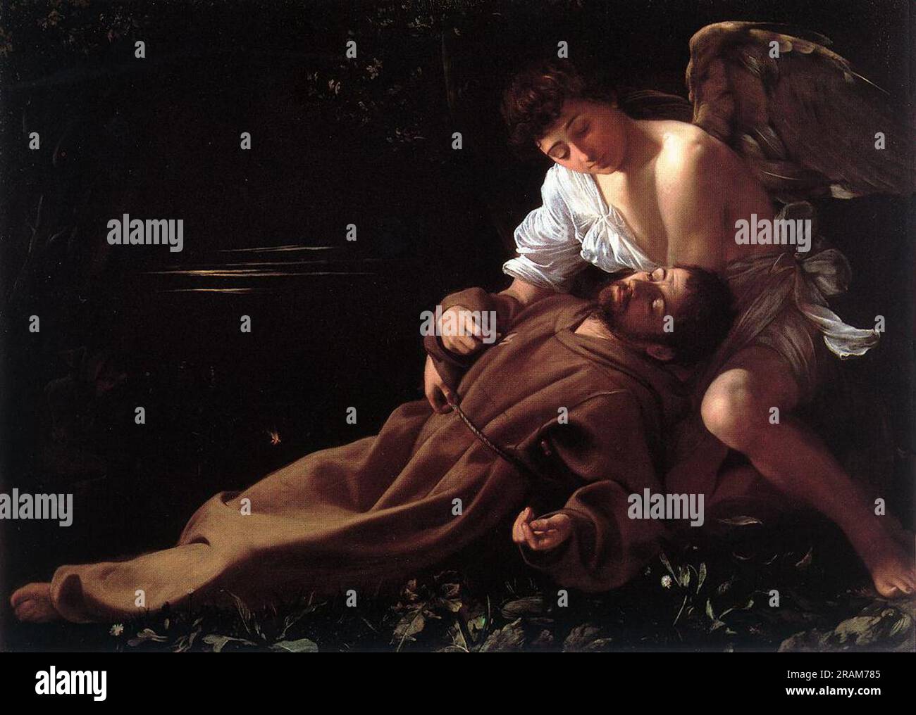 Saint Francis of Assisi in Ecstasy 1595 by Caravaggio Stock Photo - Alamy