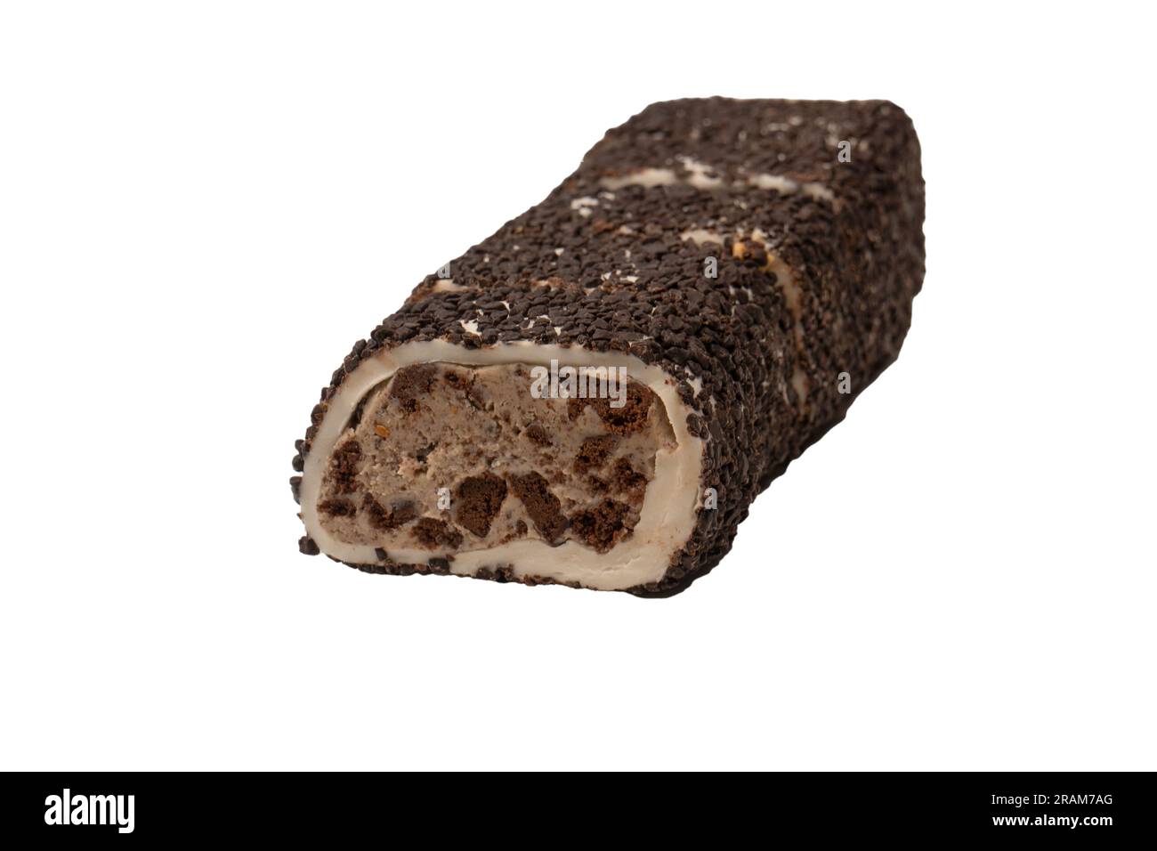 Sweet roll with chocolate and nuts, turkish sweets. Turkish rahat ...