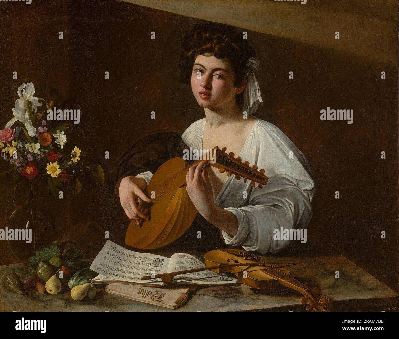 The Lute Player 1596 by Caravaggio Stock Photo - Alamy