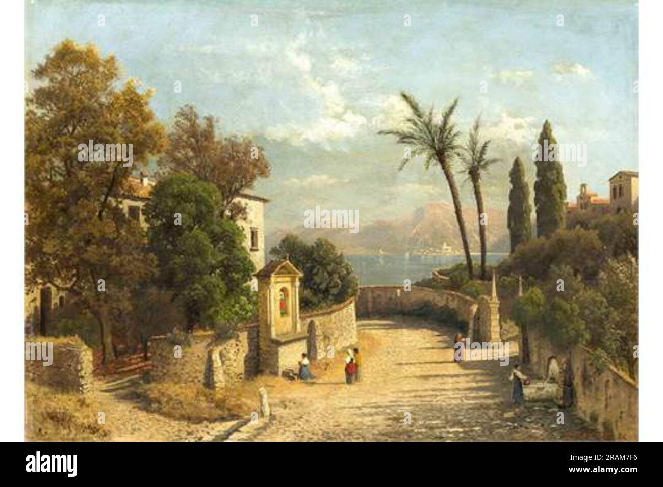 Italian landscape by Carl Gustav Rodde Stock Photo - Alamy