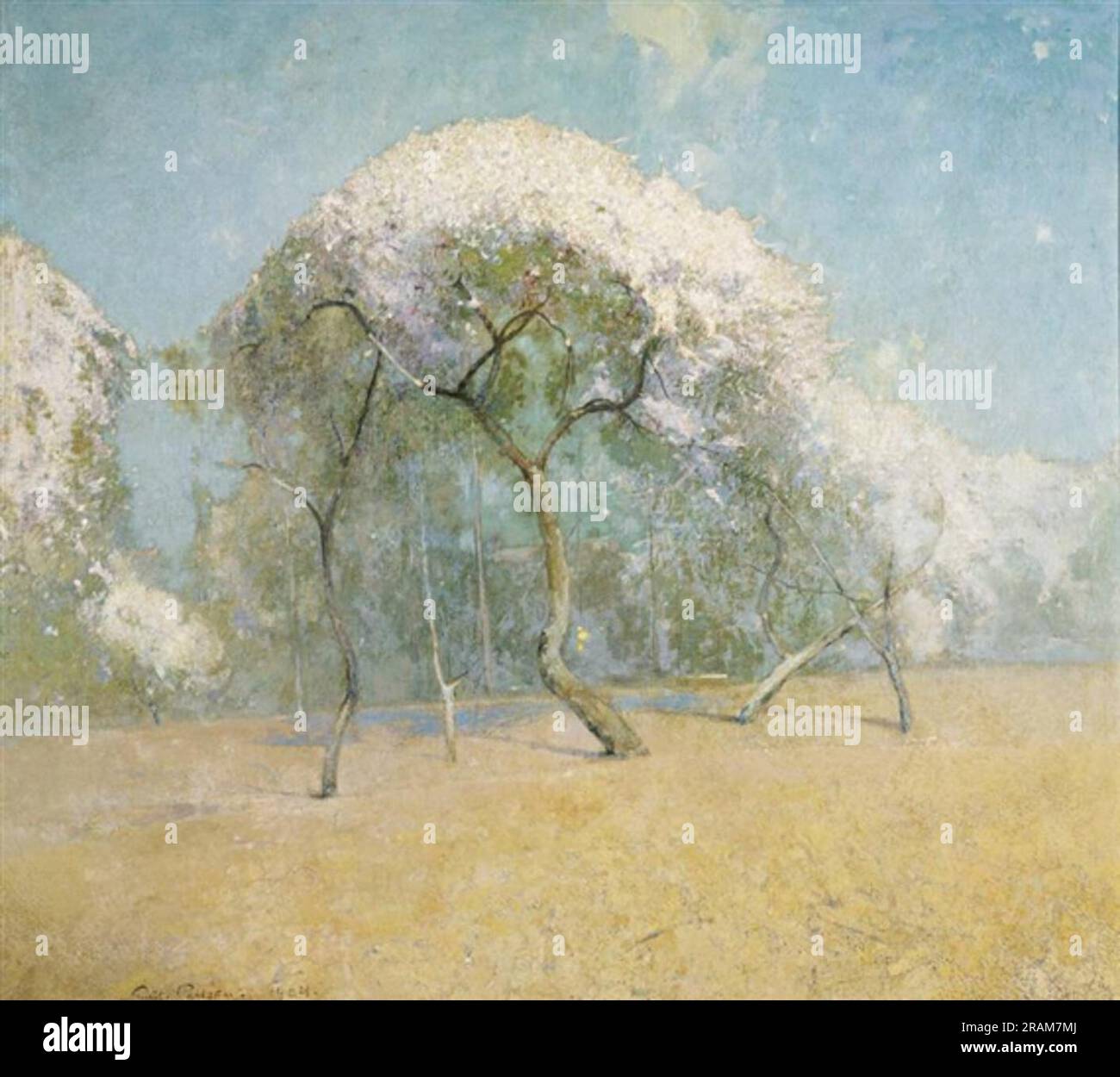 Spring Landscape 1904 by Emil Carlsen Stock Photo - Alamy