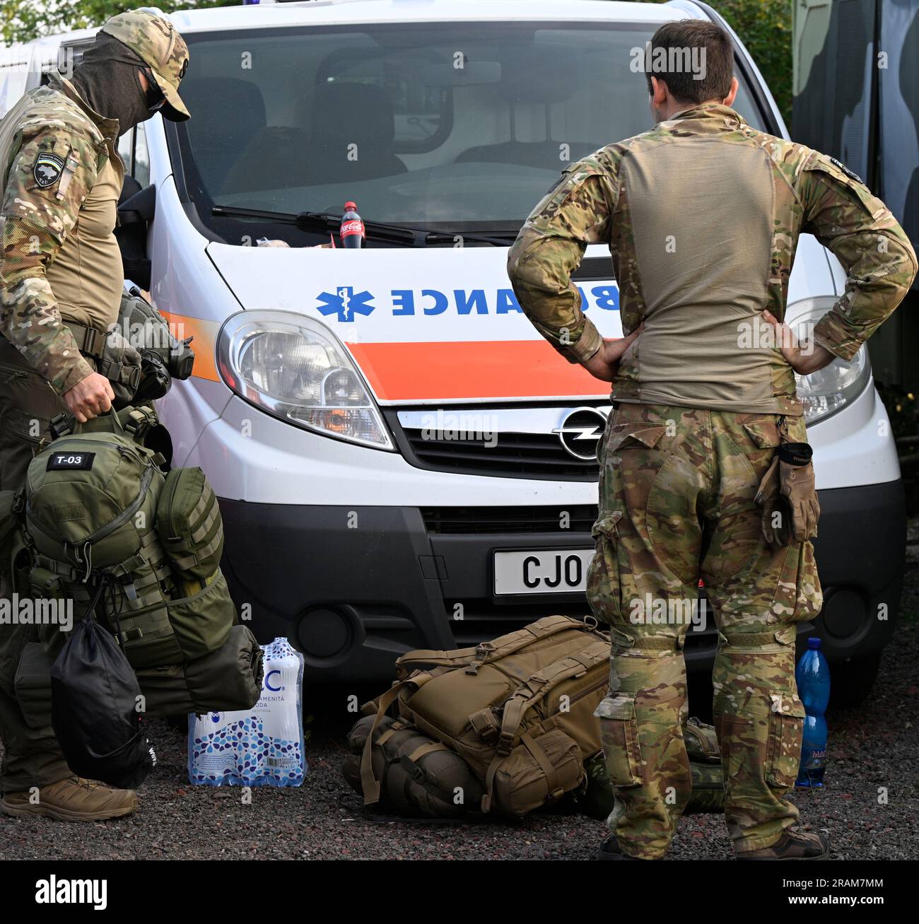 Prague, Czech Republic. 04th July, 2023. Departure of a convoy of ...