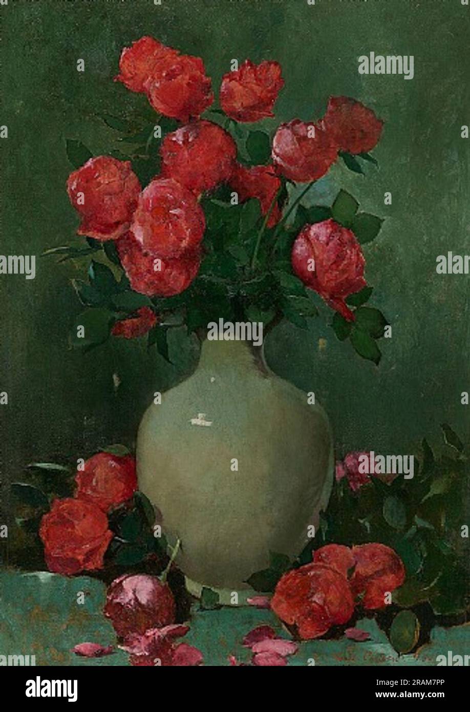 Red Roses 1895 by Emil Carlsen Stock Photo - Alamy