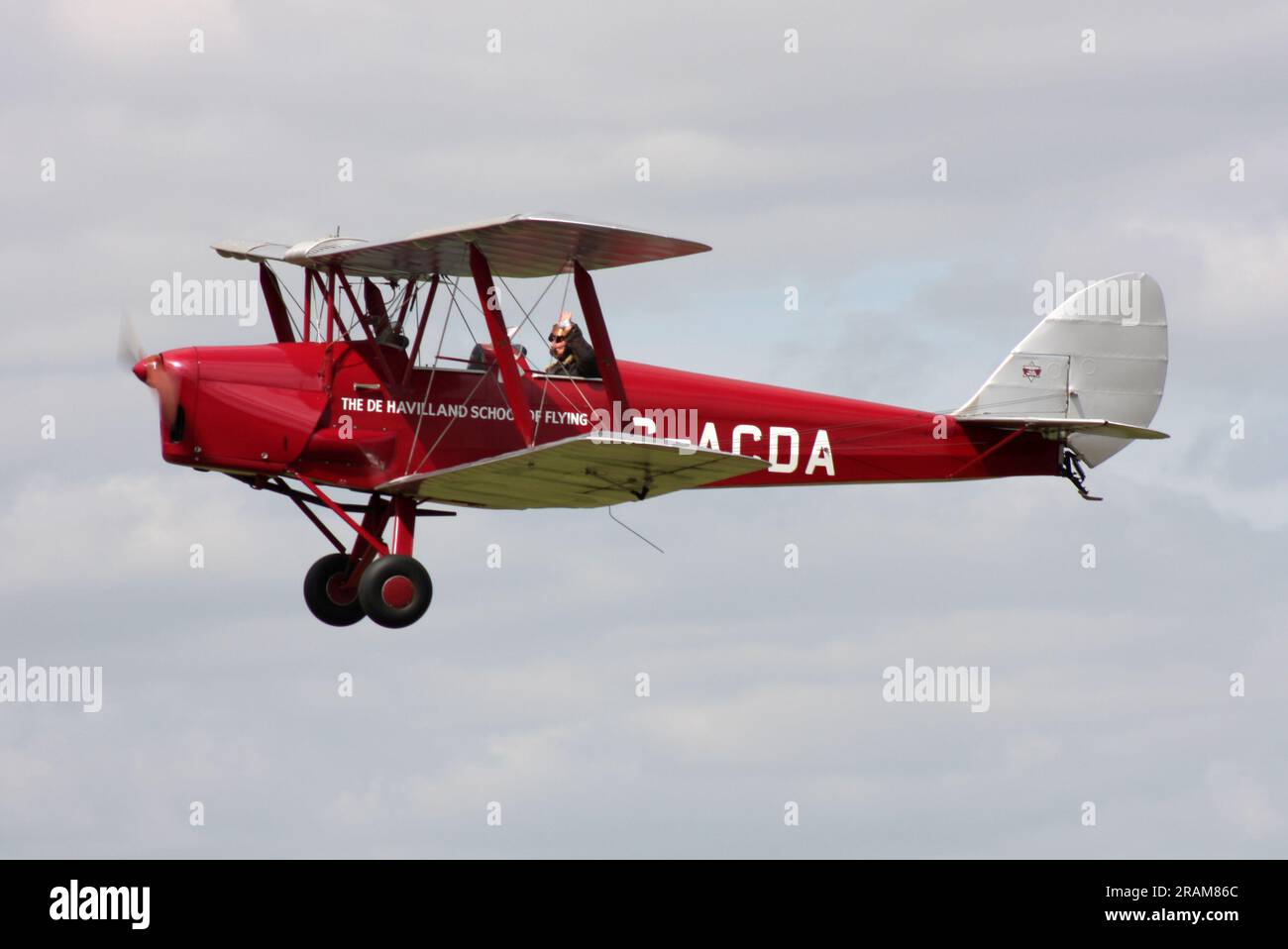 A De Havilland DH-82A Tiger Moth at Headcorn Aerodrome Kent England ...
