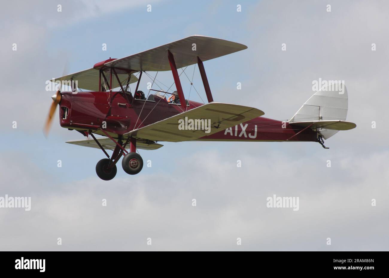 A De Havilland DH-82A Tiger Moth at Headcorn Aerodrome Kent England ...