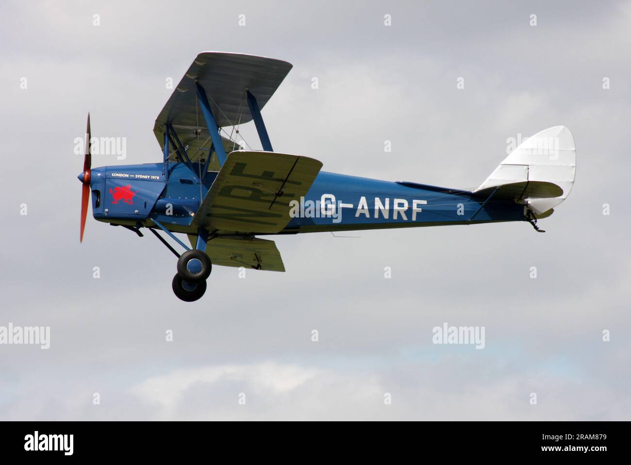 A De Havilland DH-82A Tiger Moth at Headcorn Aerodrome Kent England ...