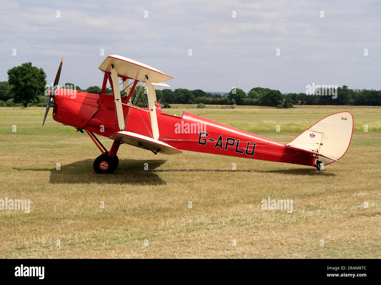 A De Havilland DH-82A Tiger Moth at Headcorn Aerodrome Kent England ...