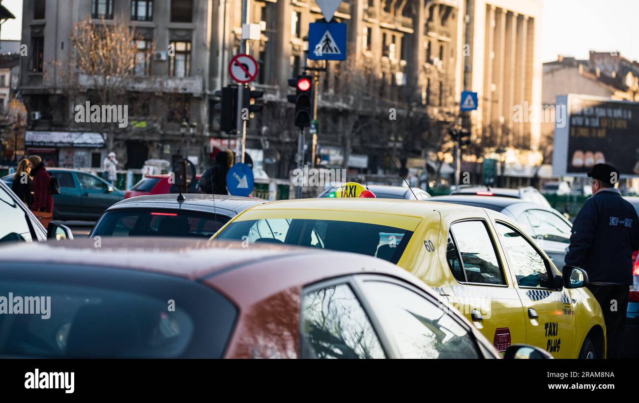 Bumper to Bumper - Urban traffic congestion during peak hour in ...
