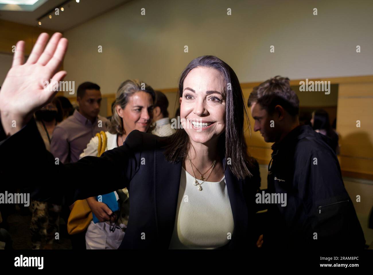 Caracas, Venezuela. 04th July, 2023. Maria Corina Machado, opposition ...