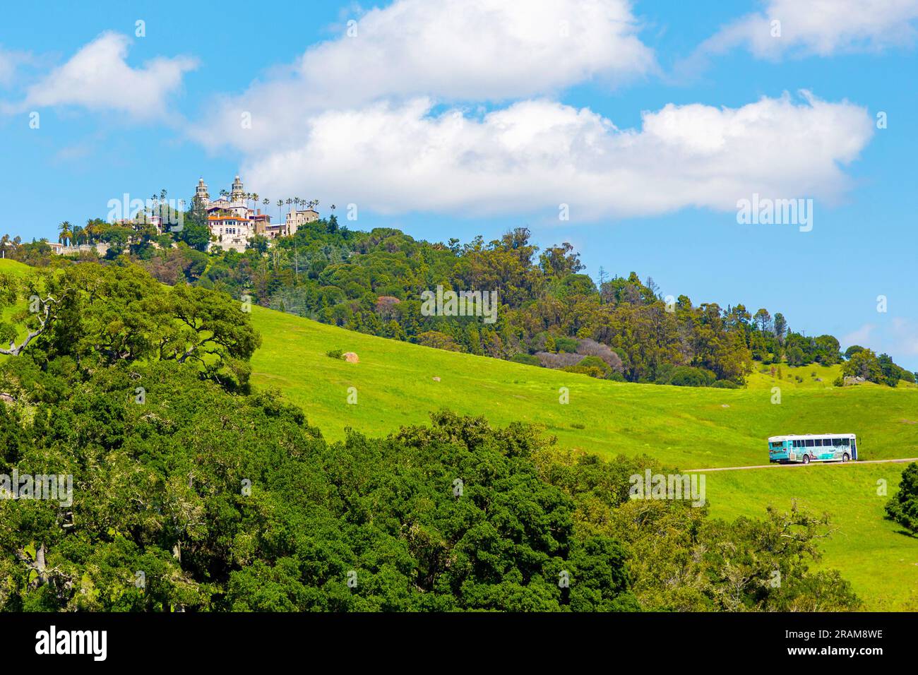Hearst Castle, California, USA - April 2017 - Hearst Castle on top of ...