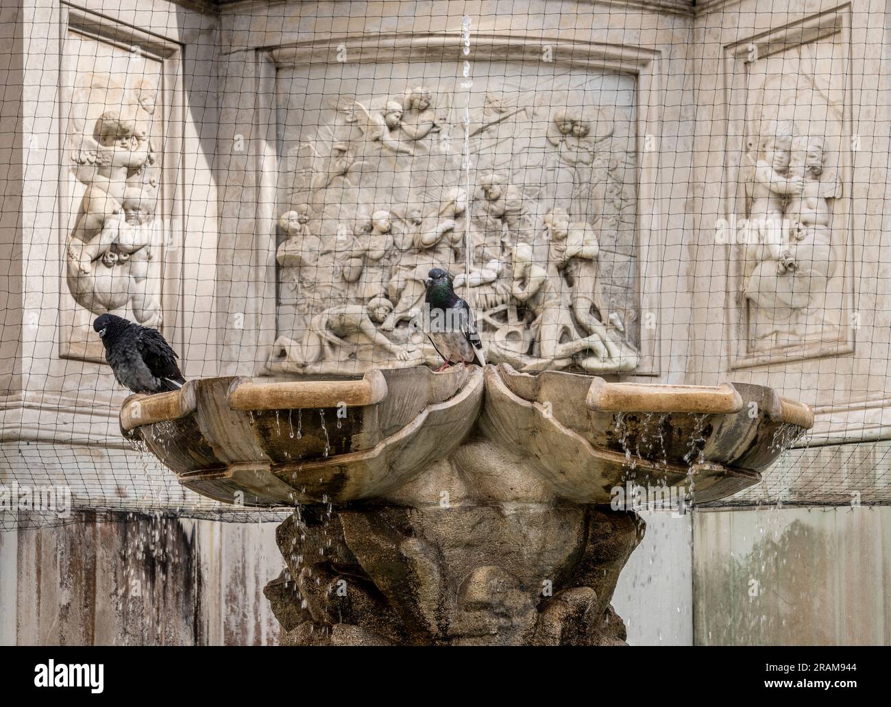 Josefsbrunnen, Marriage Fountain At Hoher Markt, Vienna, Austria Stock ...
