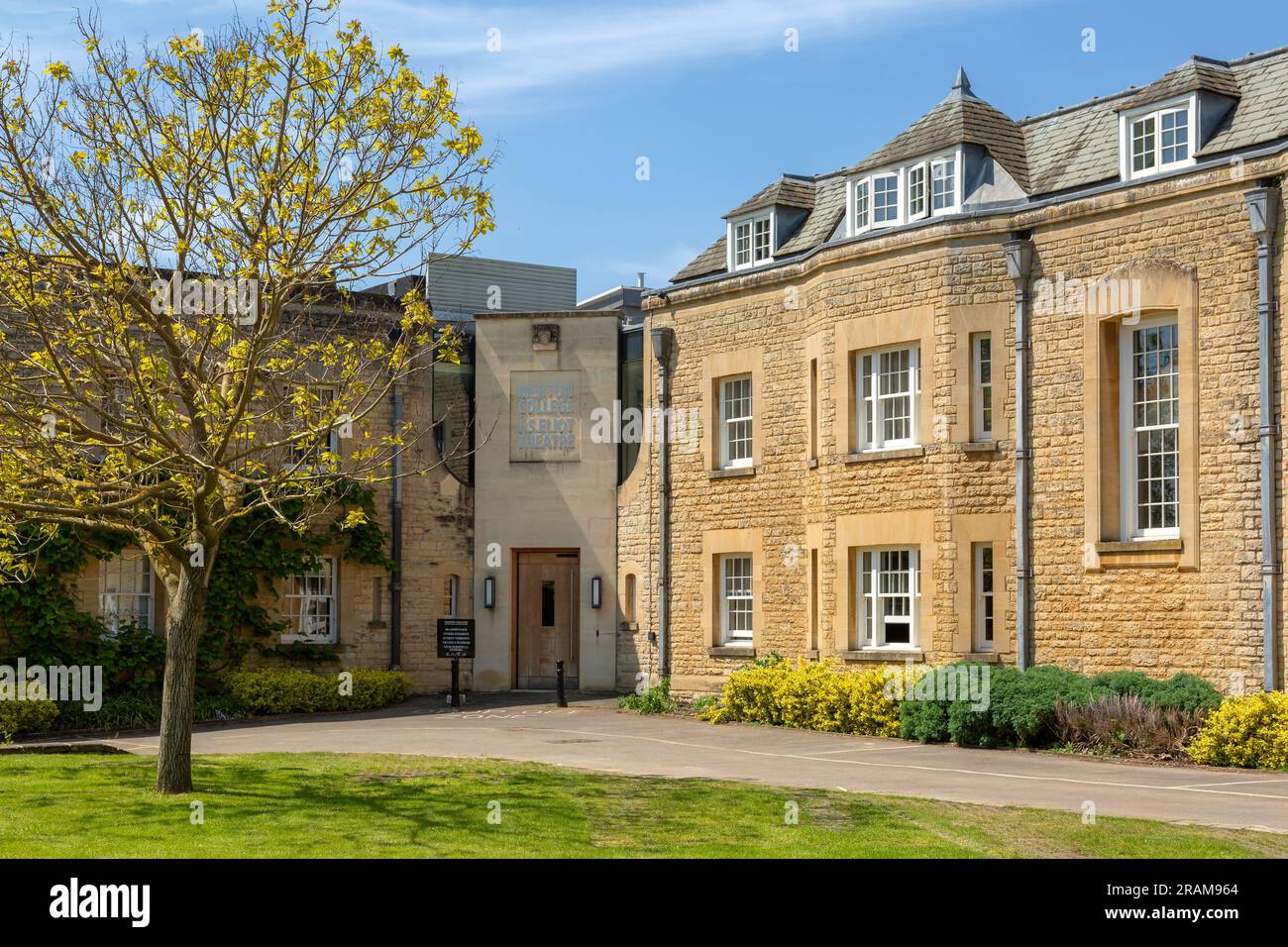 Merton College TS Eliot Theatre, part of Oxford University Stock Photo ...