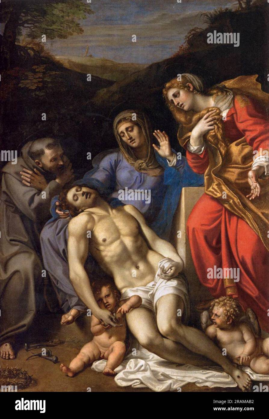Pietà with St Francis and Mary Magdalene 1607 by Annibale Carracci ...