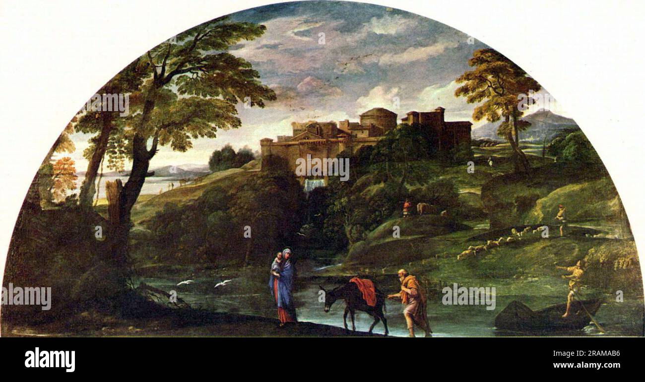 The Flight into Egypt 1603 by Annibale Carracci Stock Photo - Alamy