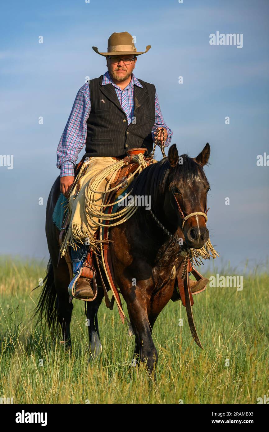 Chance Dennis of Dennis Ranch, Red Owl, South Dakota Stock Photo - Alamy