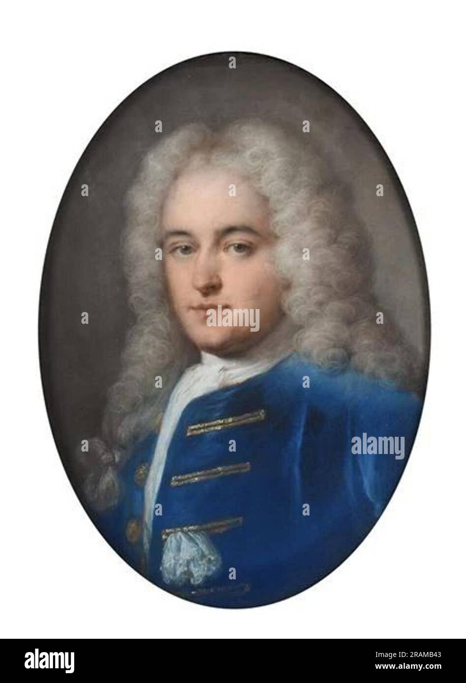 Portrait of Thomas Chase in a blue coat by Rosalba Carriera Stock Photo ...