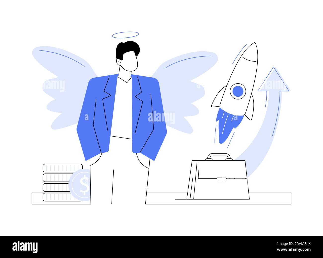 Business angel abstract concept vector illustration Stock Vector Image ...