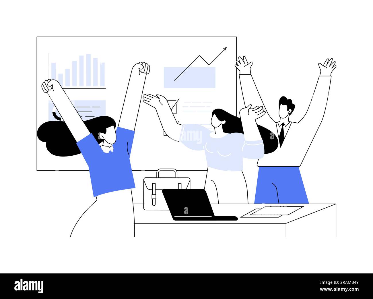 Celebrate product success abstract concept vector illustration Stock ...