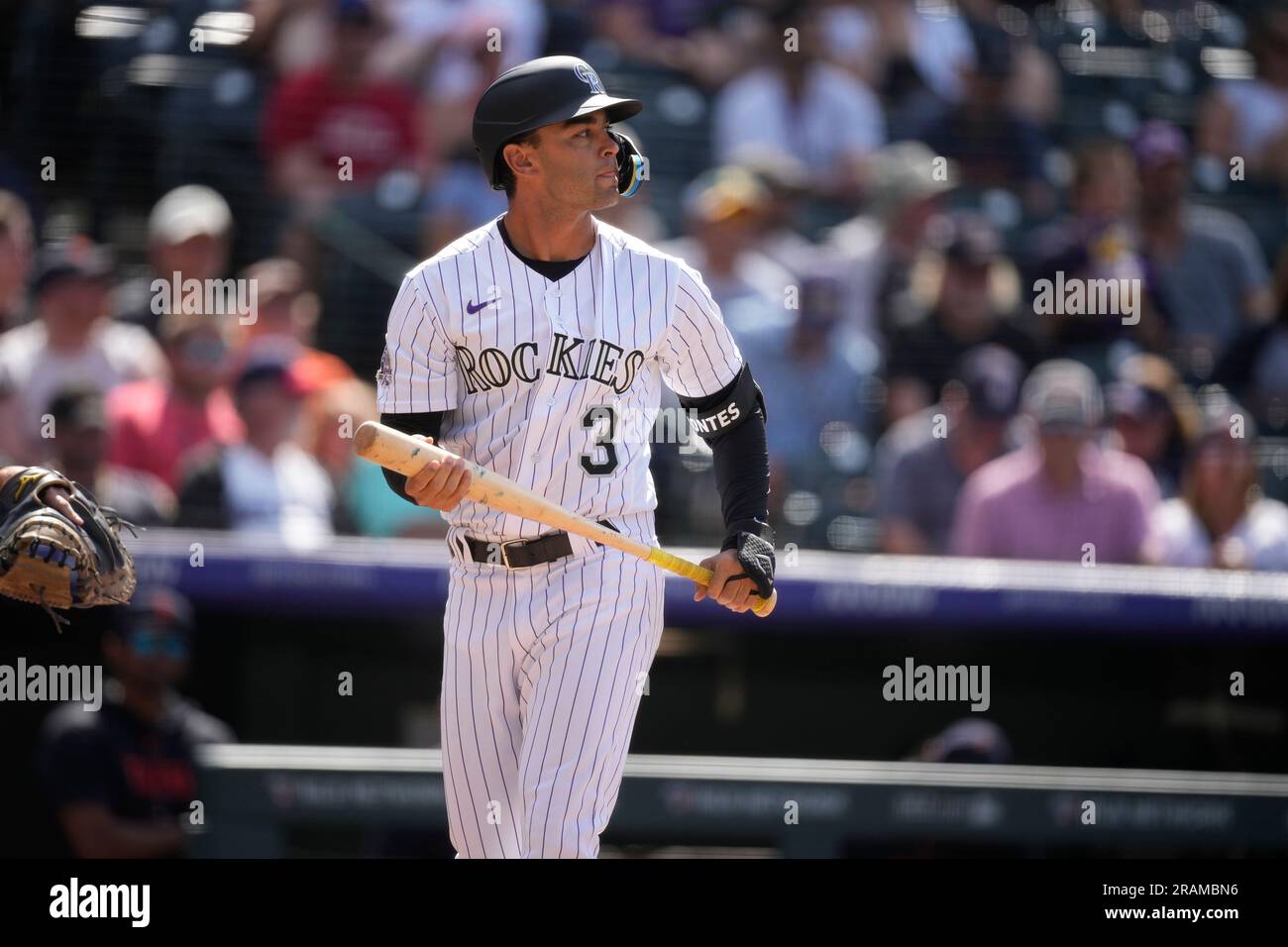 Colorado Rockies second baseman Coco Montes (3) in the ninth inning of ...