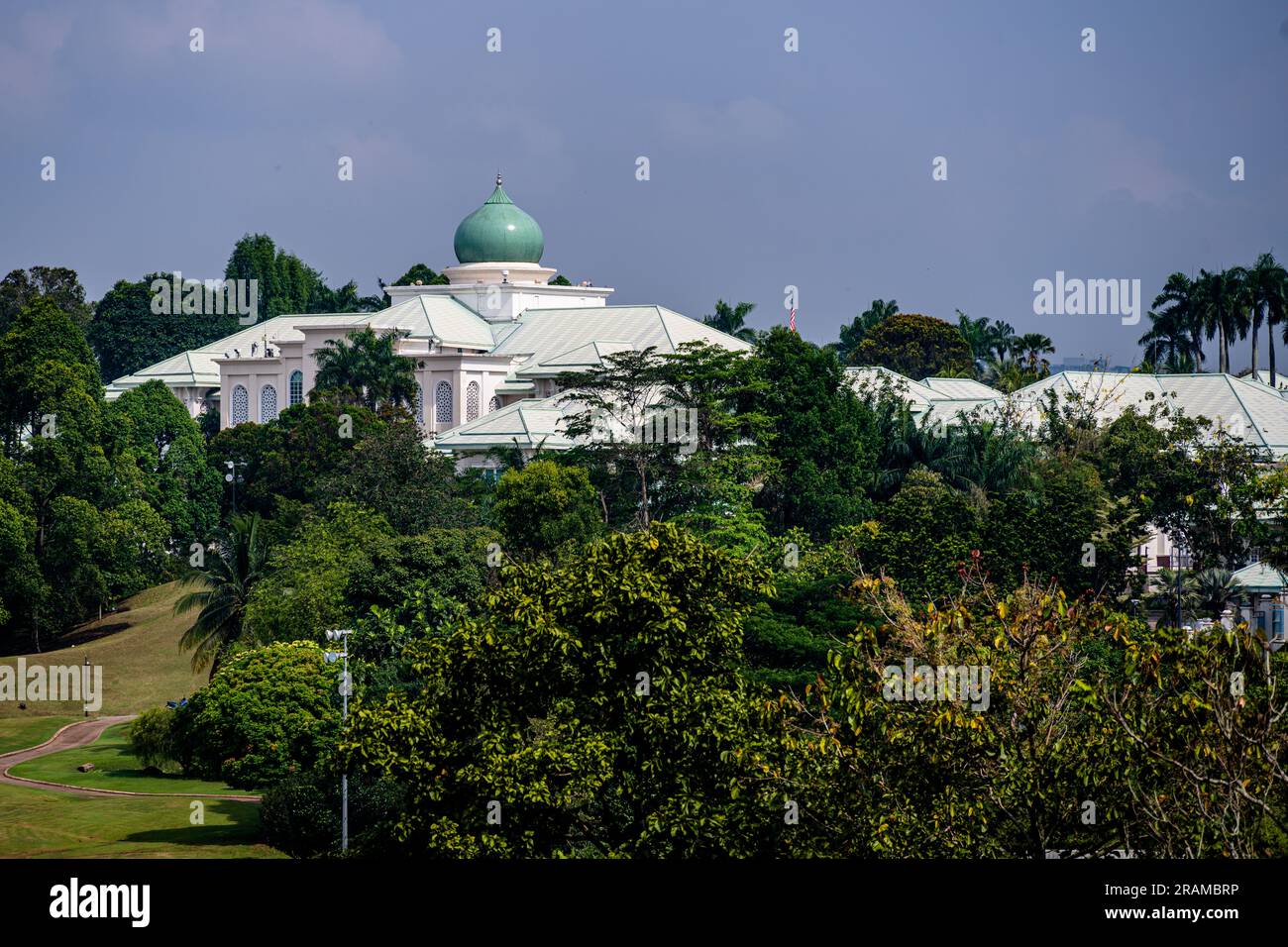 A telephoto shot overlooking the Malaysian Prime Minister's residence ...