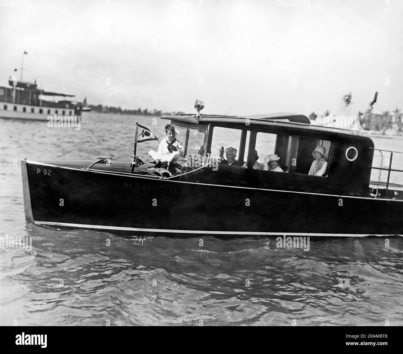 Miami Beach, Florida: c. 1927. Gar Wood, international speed boat king ...