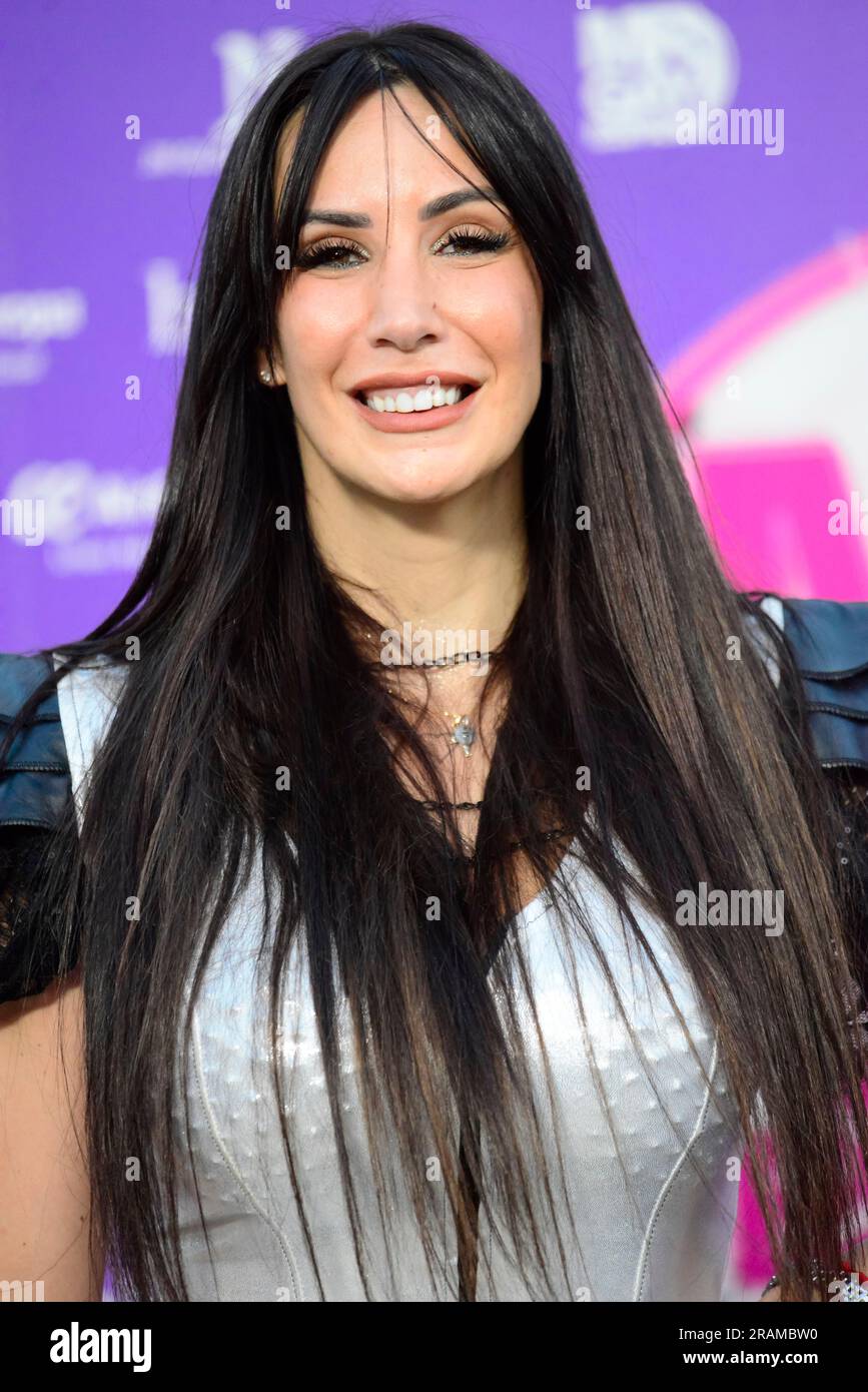 Fani, singer, attended the Mr Gay Spain 2023 Gala posing for the media ...