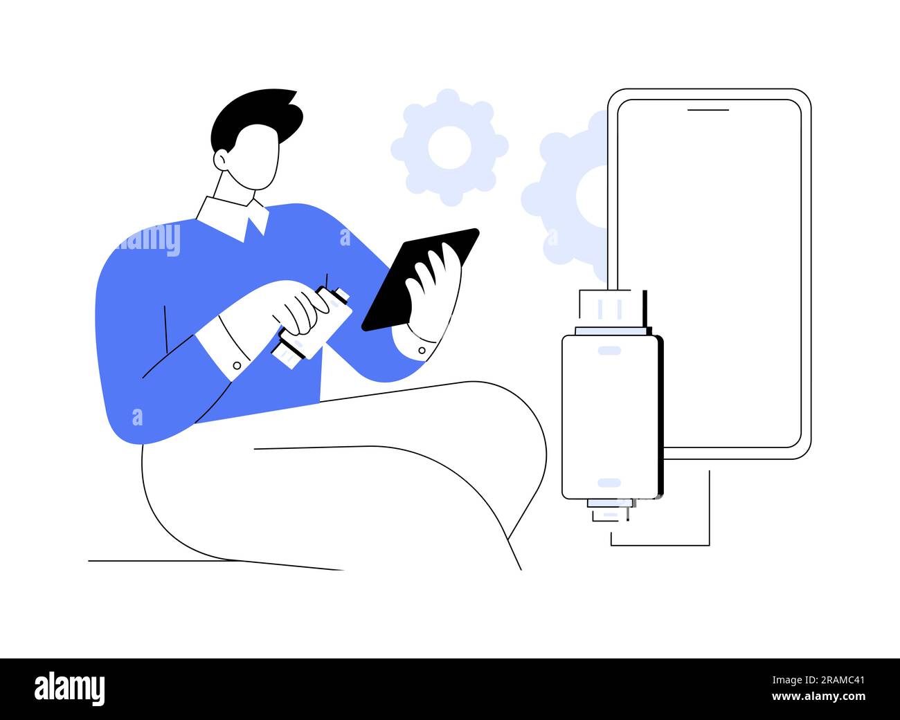 USB OTG flash drive abstract concept vector illustration Stock Vector ...