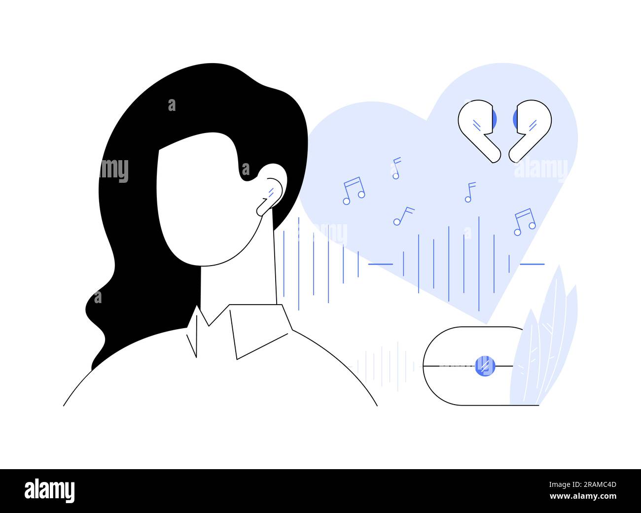 Wireless earbuds abstract concept vector illustration Stock Vector ...