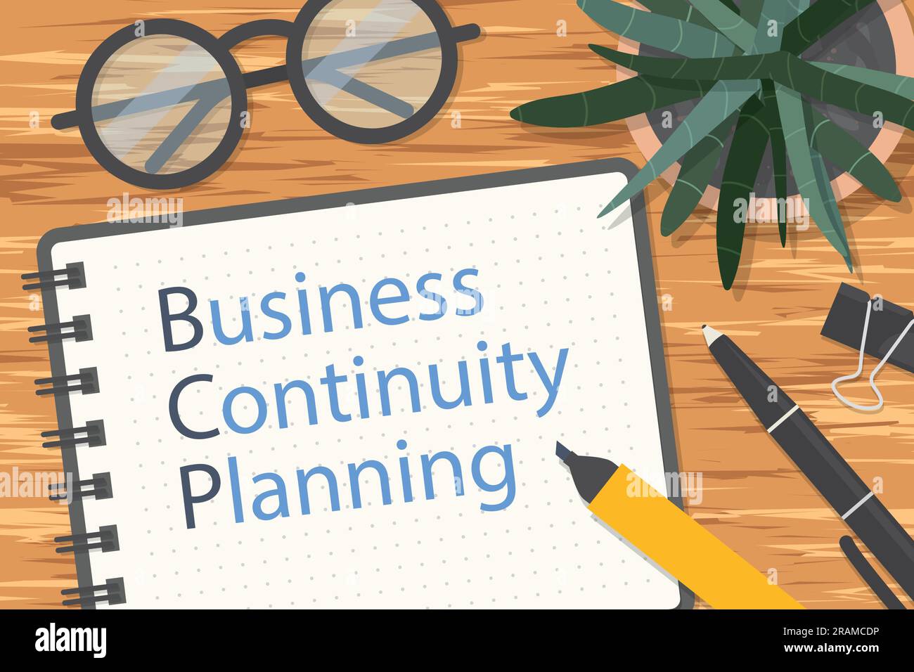 Bcp Business Continuity Planning Written In A Notebook On Wooden Table