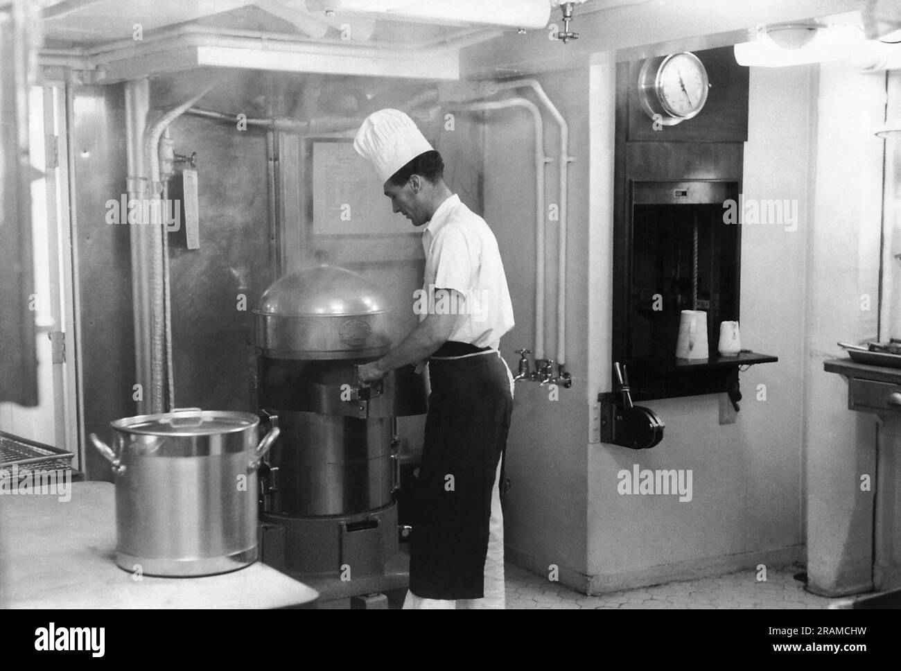 London, England: c. 1955 The Royal Galley where the chef cooks for the ...