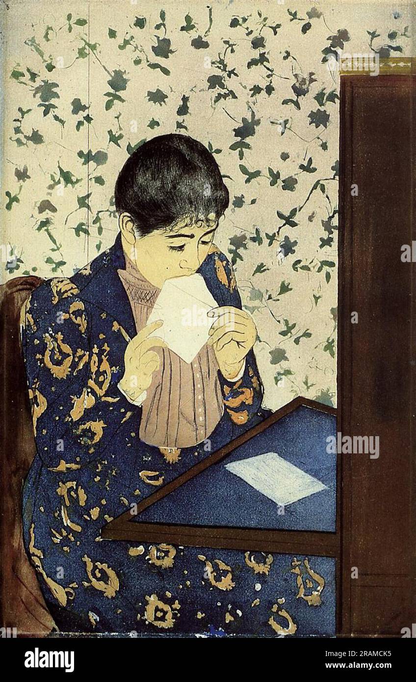 The Letter 1891 by Mary Cassatt Stock Photo - Alamy