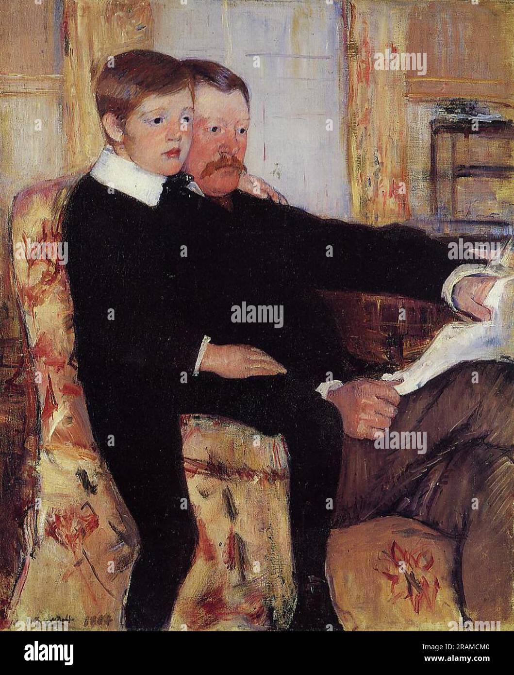 Portrait of Alexander J. Cassat and His Son Robert Kelso Cassatt 1885 ...
