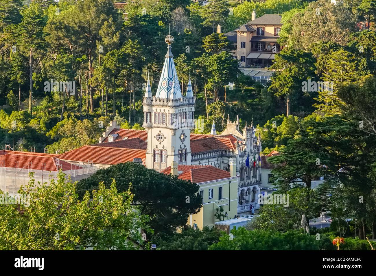 The historic Camara Municipal de Sintra or town hall building, a castle ...