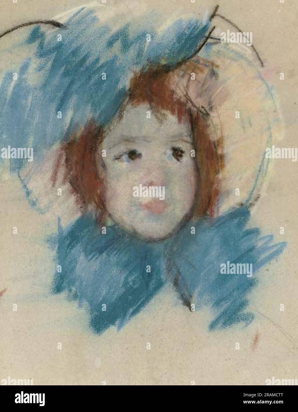 Sketch of Head of Margo 1902 by Mary Cassatt Stock Photo - Alamy
