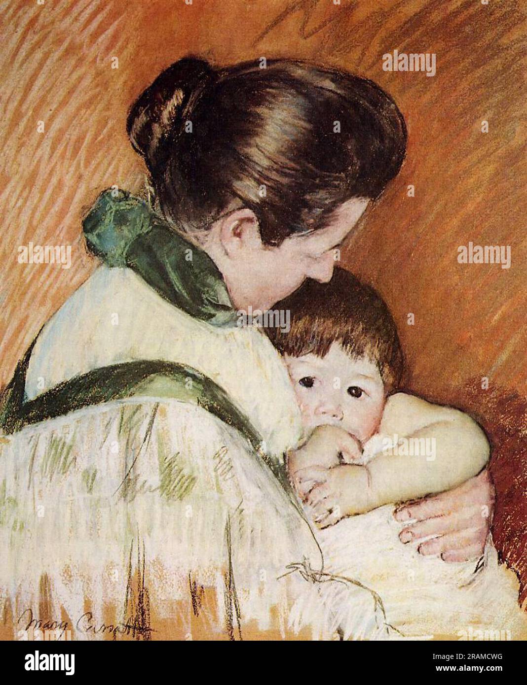 Sleepy Thomas Sucking His Thumb 1893 by Mary Cassatt Stock Photo - Alamy