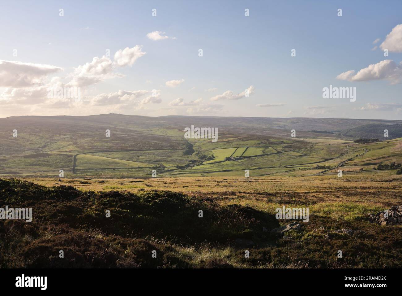 Moscar Moor, Stanage Edge, Peak District England UK, Moorland landscape, English national park ...