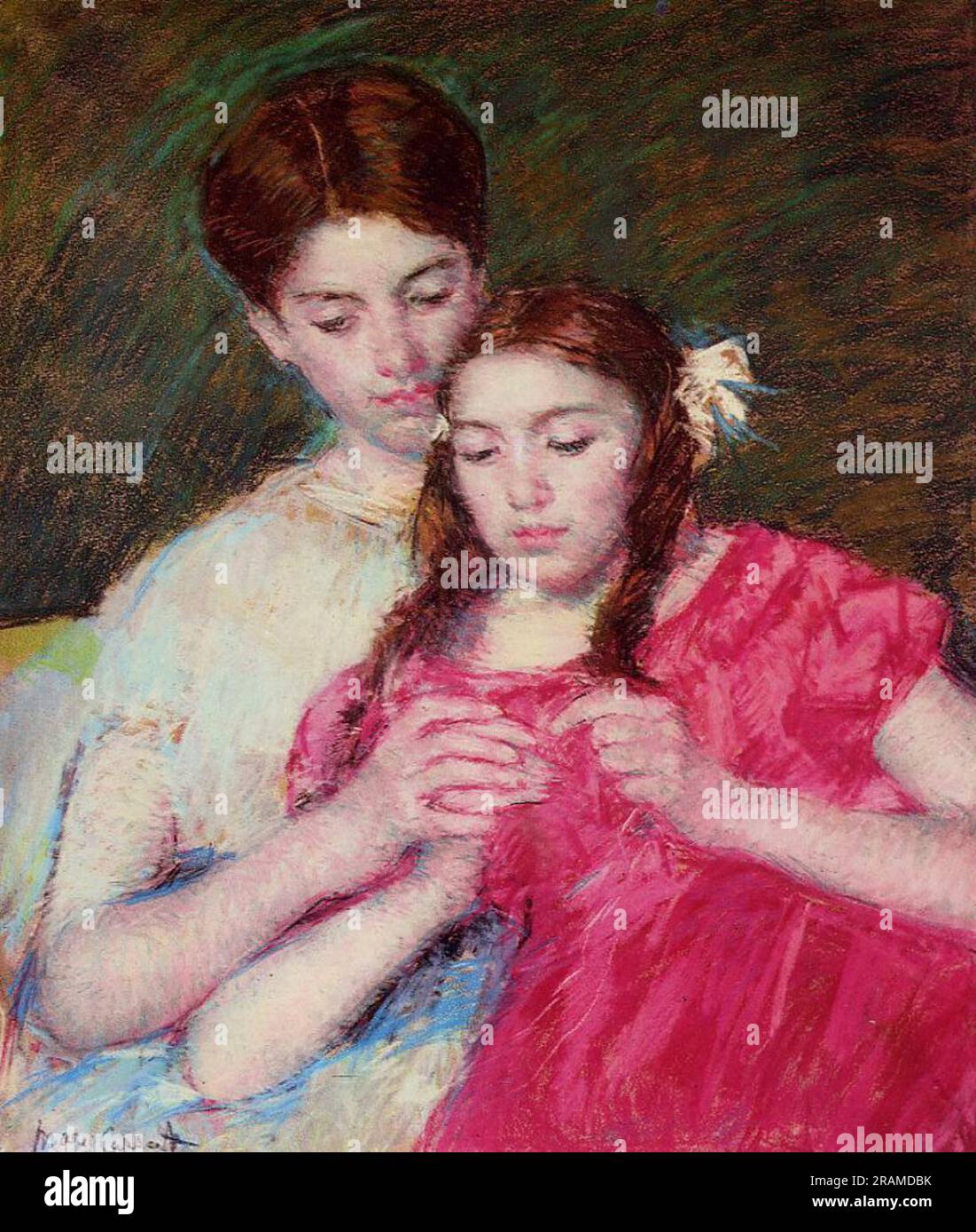 The Crochet Lesson 1913 by Mary Cassatt Stock Photo - Alamy
