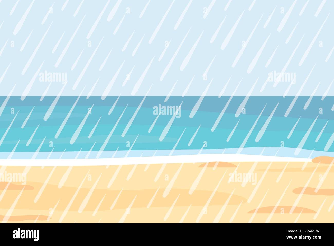 Rain storm on sea Stock Vector Images - Alamy