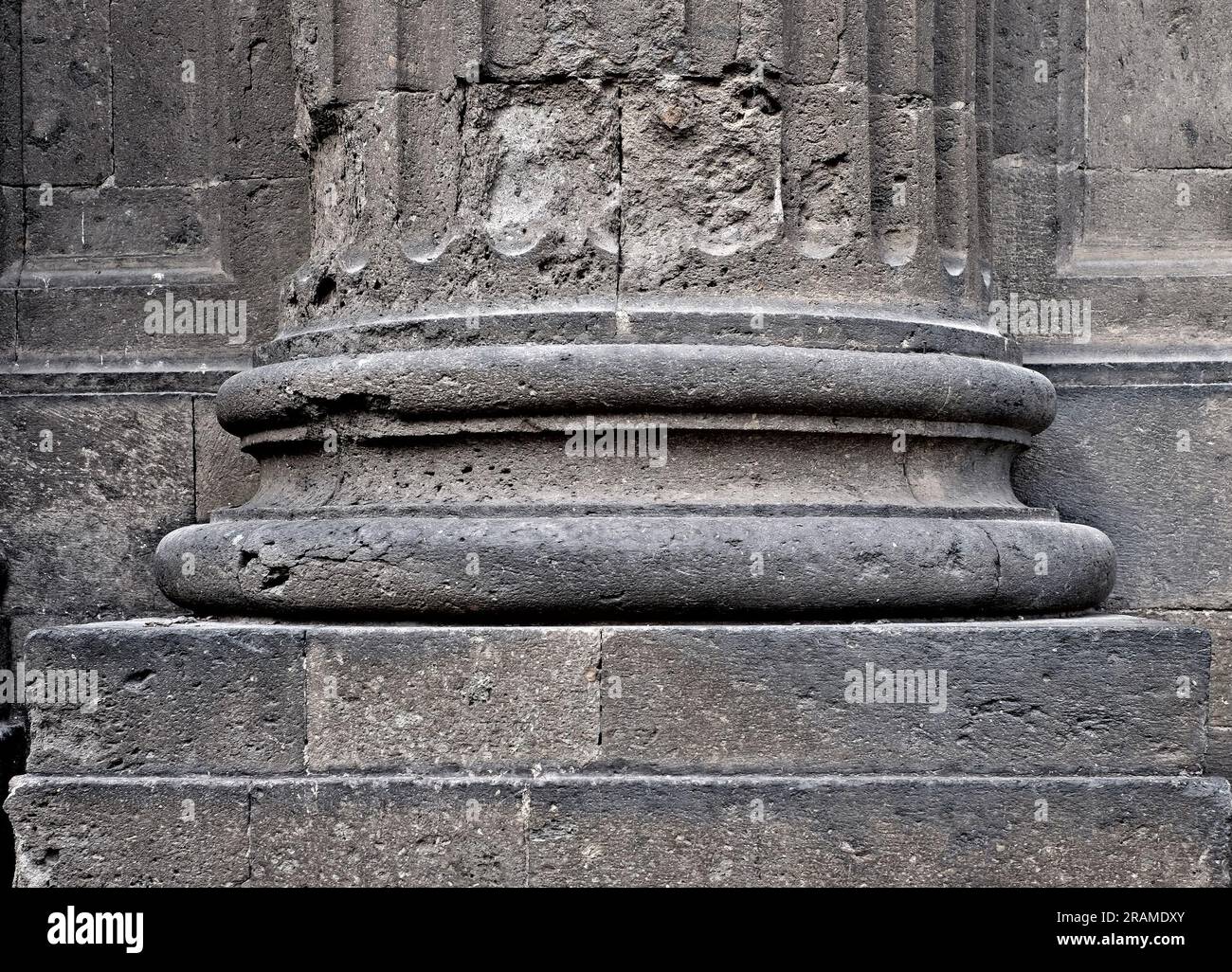 Gothic architecture, partial view of a column base Stock Photo - Alamy