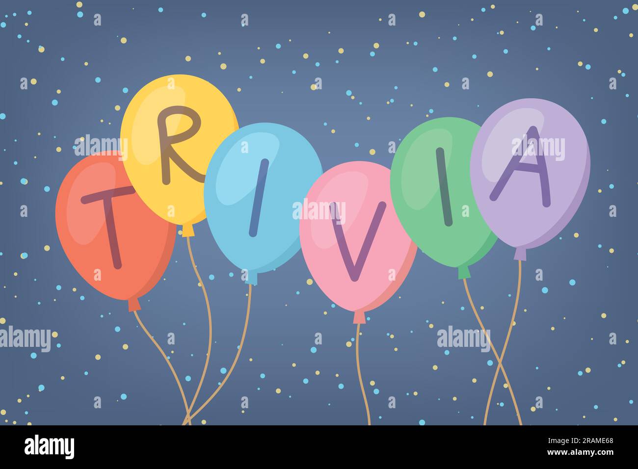 trivia word written on colorful balloons- vector illustration Stock ...