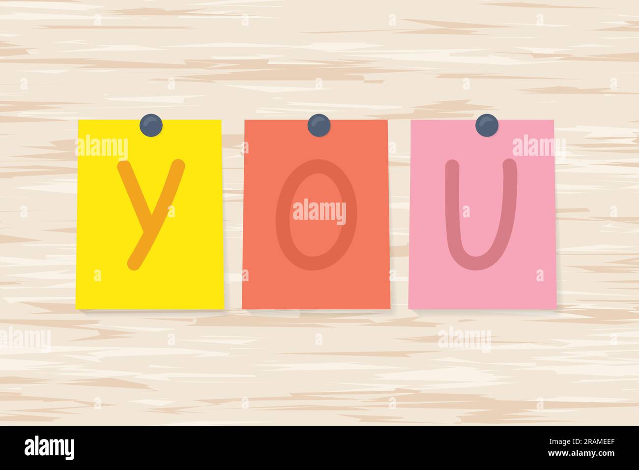 you word written on colorful memo papers- vector illustration Stock ...