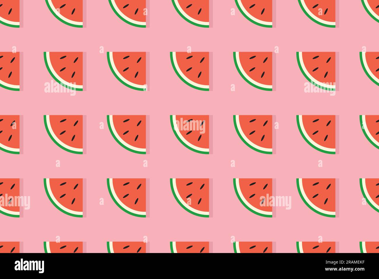 summer seamless pattern with watermelons- vector illustration Stock ...